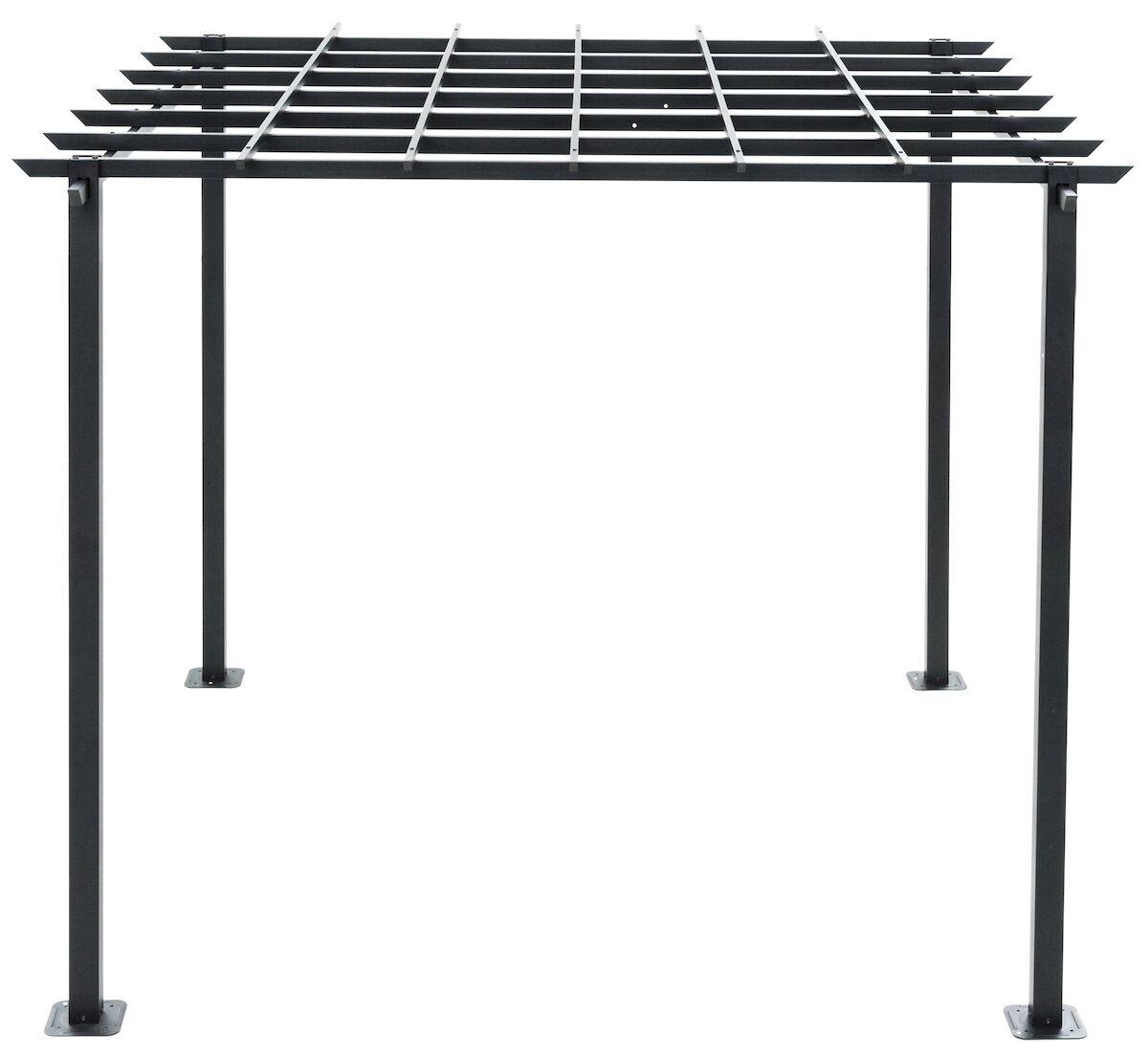 4Living Perugia pergola 3x3 m musta - veke.fi