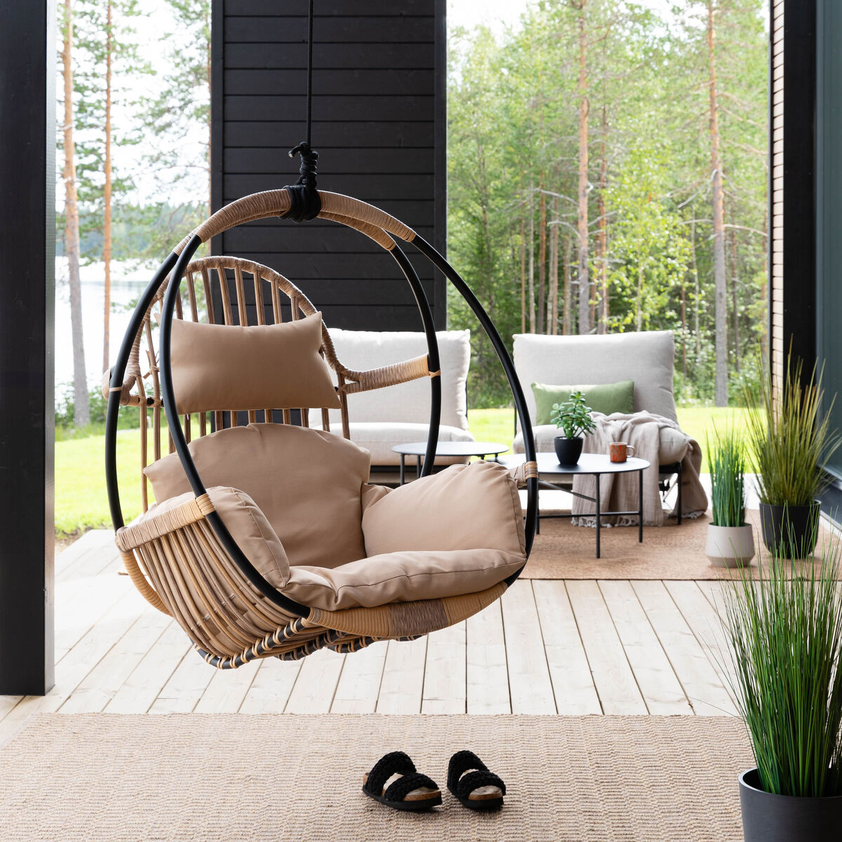 String riipputuolin pehmustesarja beige - veke.fi