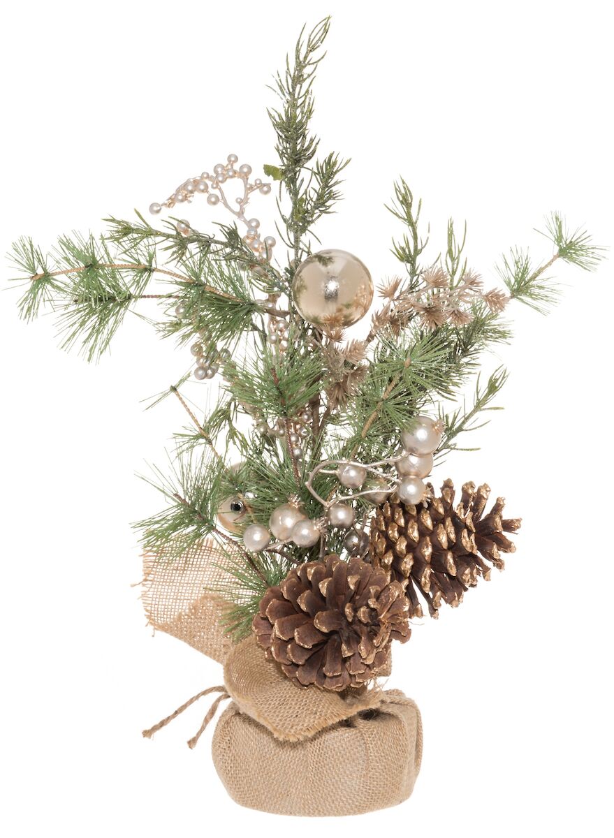 Winteria pöytäkuusi koristeilla - veke.fi