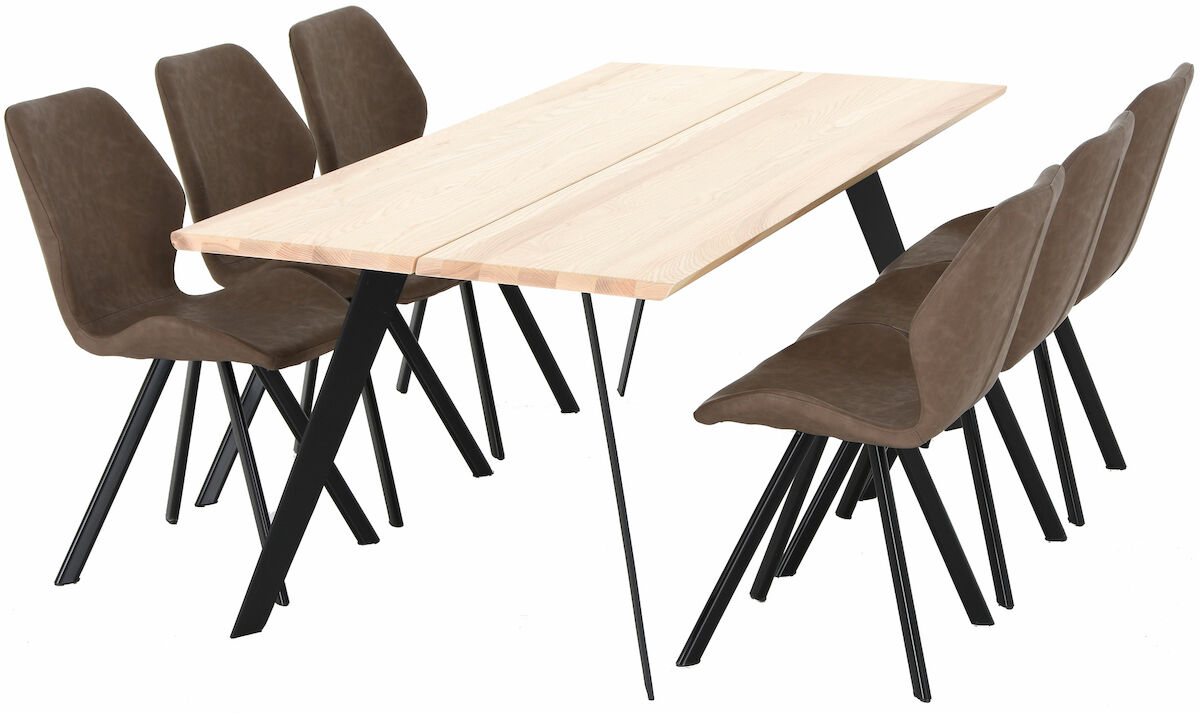 Saarni-Punnus 6-hengen ruokailuryhmä saarni/musta/konjakki - veke.fi