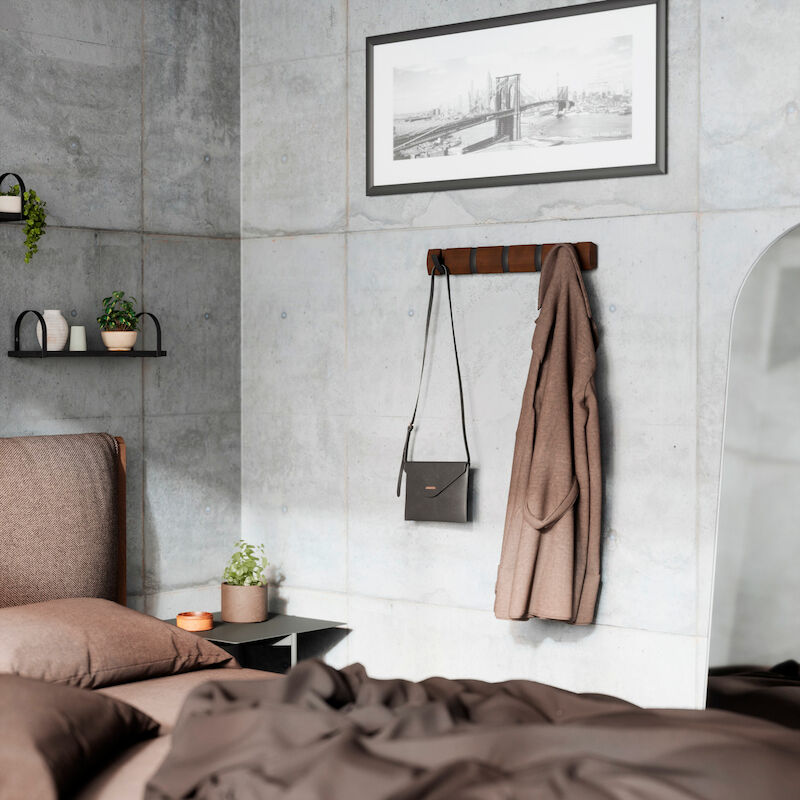 Umbra Flip naulakko 5 koukkua tumma pähkinä | Veke