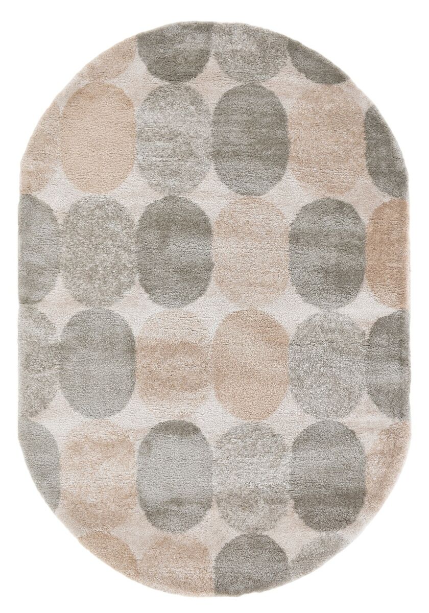 Mondo nukkamatto 160x230 cm ovaali beige/harmaa - veke.fi