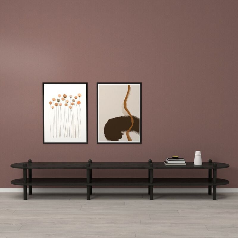 Askel matala tv-taso 230x35x38 cm hiili - veke.fi