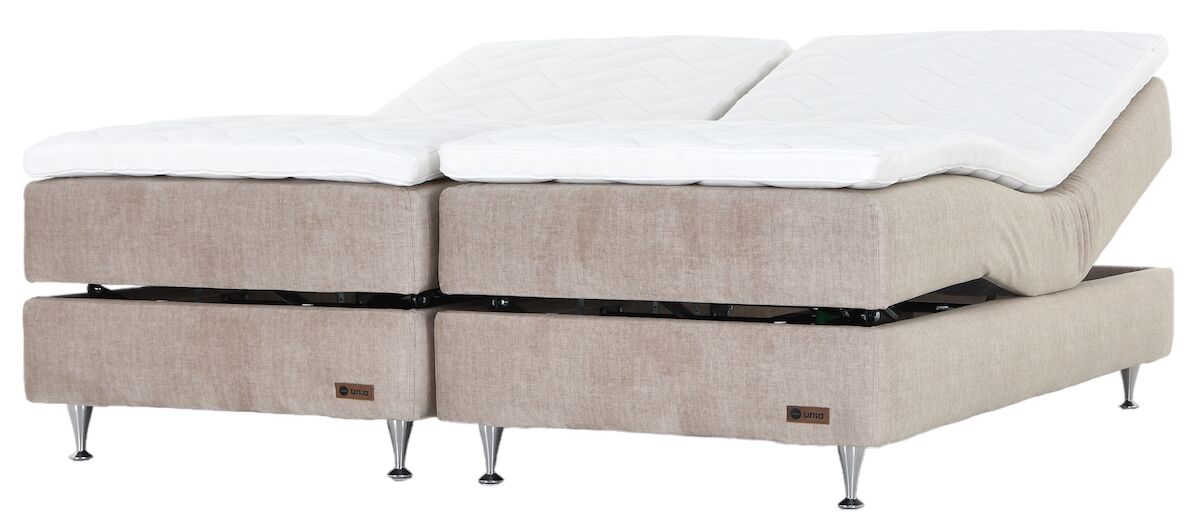 Unia Platina moottorisänky 180 M/L Stylex, shampanja jalat, beige Vogue ...