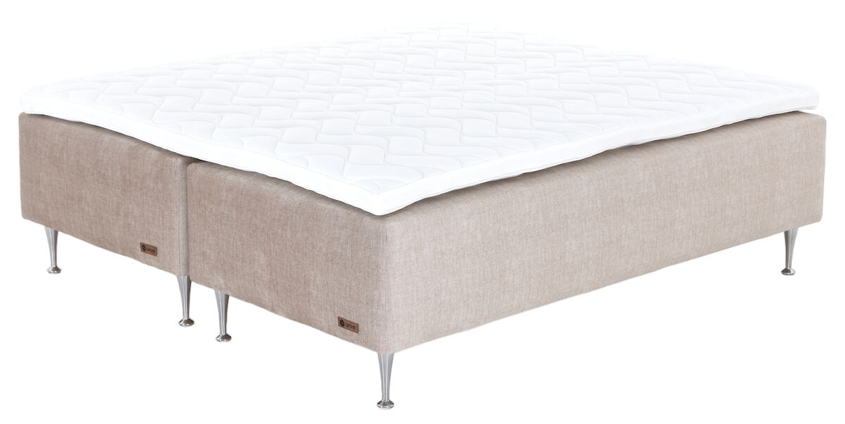 Unia Platina runkopatjasänky 160 XL ergo, shampanja jalat, beige Vogue ...