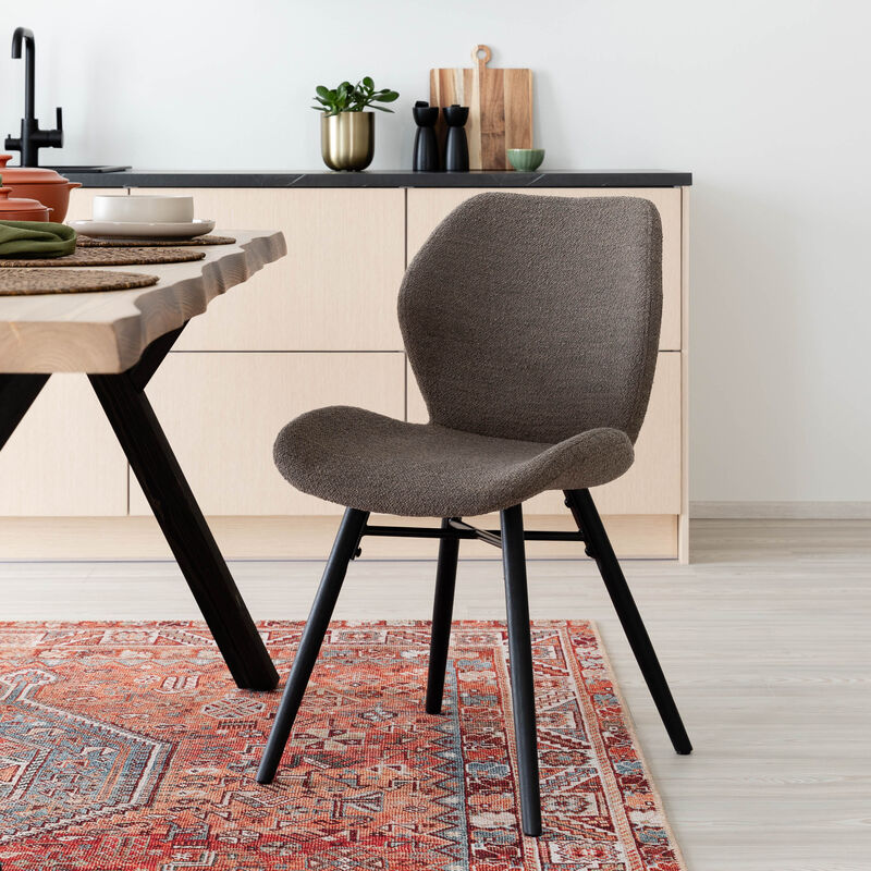 Keto tuoli taupe Monza 40, mustat jalat - veke.fi