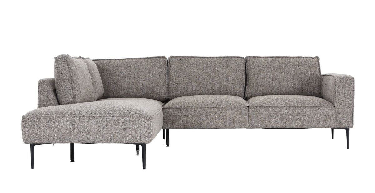 Unikko avokulmasohva vasen mocca Java 13, mustat jalat - veke.fi