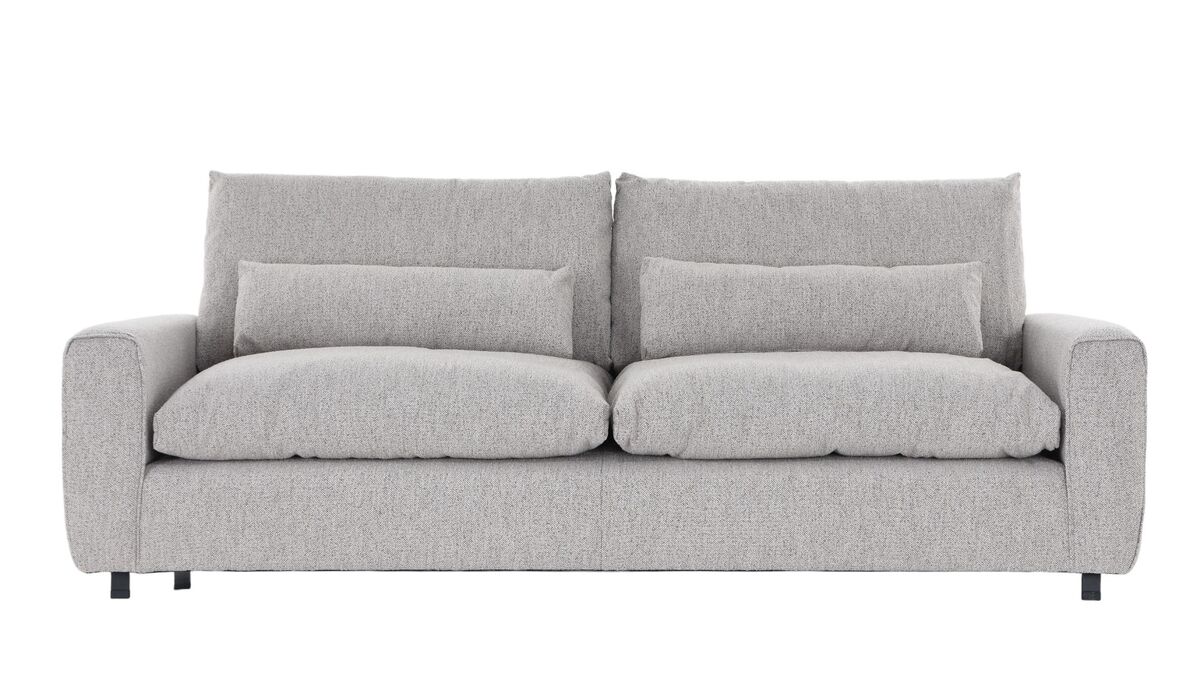 Muhku 3-istuttava sohva beige Monza 60, mustat jalat - veke.fi