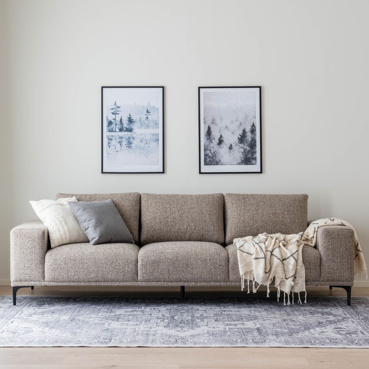 Asteri 3-istuttava sohva mocca Java 13, mustat jalat - veke.fi