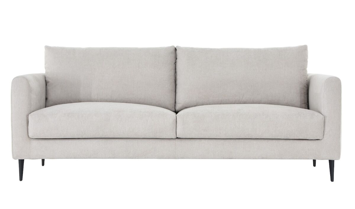 Kuori 3-istuttava sohva, Matrix 02 vaalea kitti jalka J-158 musta metalli - veke.fi