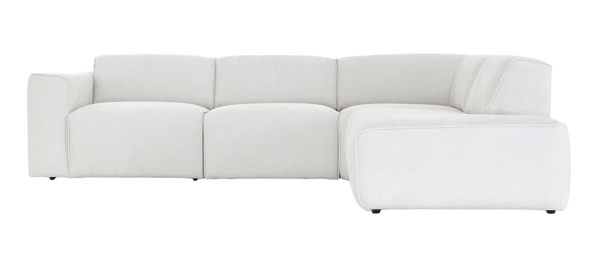 Hali avokulmasohva oikea Storm 02 valkoinen - veke.fi