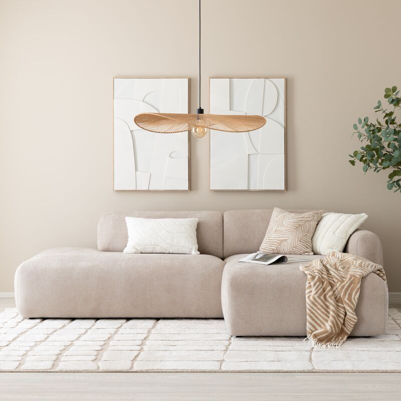 Lumo divaanisohva avopäädyllä oikea Storm 06 beige - veke.fi