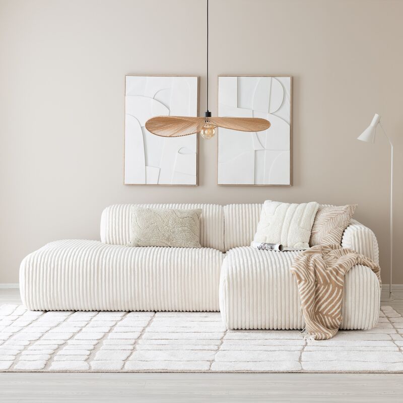 Lumo divaanisohva avopäädyllä oikea Mega 05 valkoinen - veke.fi