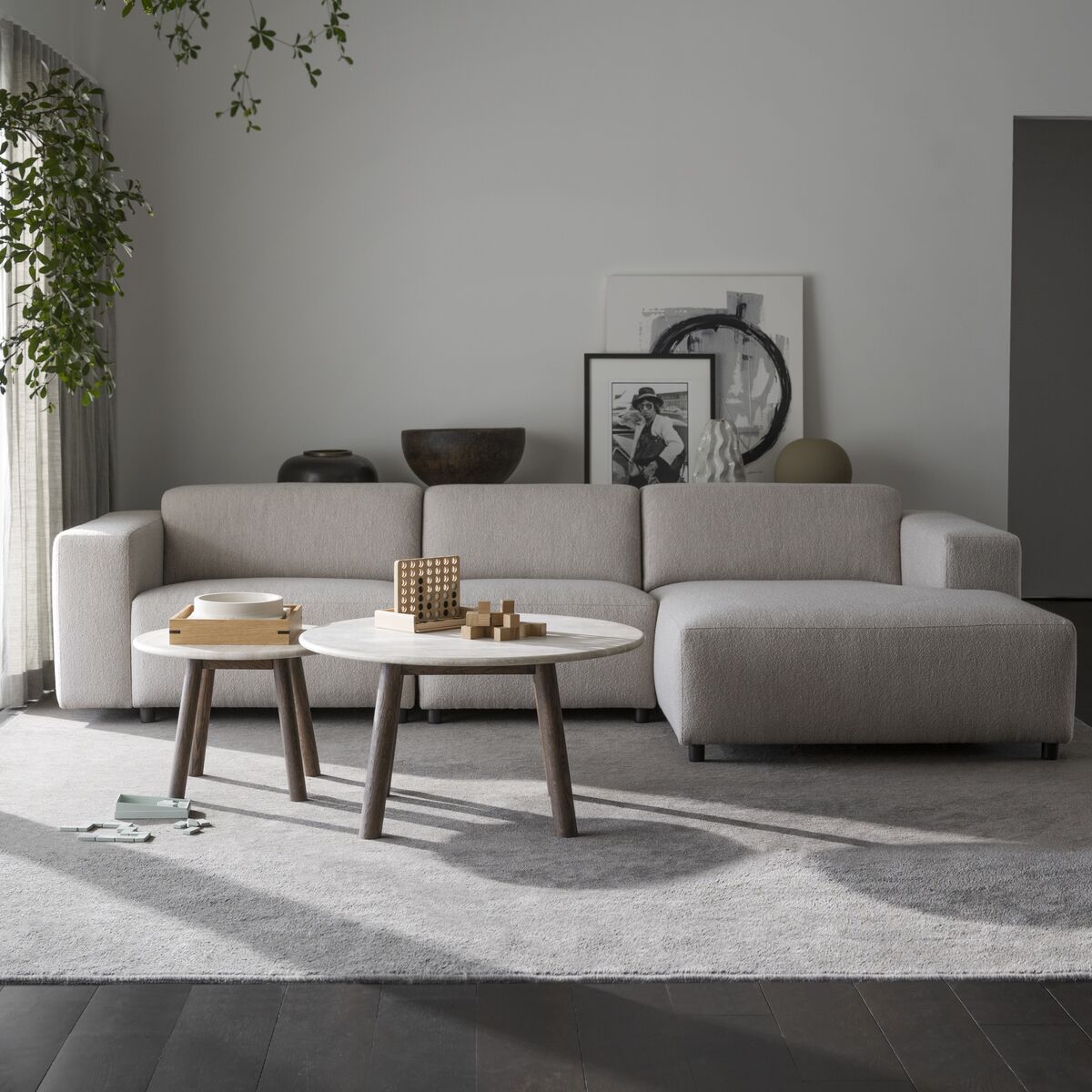 Rowico Home Willard divaanisohva vasen vaalea beige Alice 01 - veke.fi