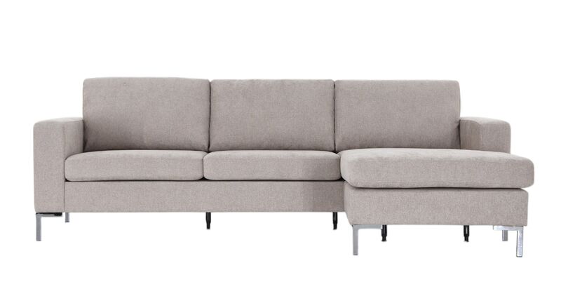 Toronto divaanisohva beige Storm 06, jalka kromi - veke.fi