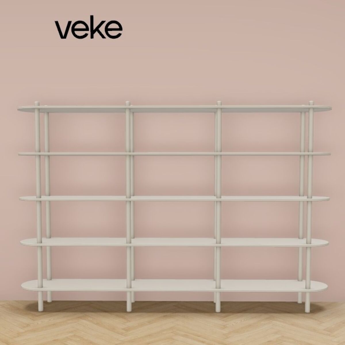 Askel avohylly 230x35x152 cm greige - veke.fi