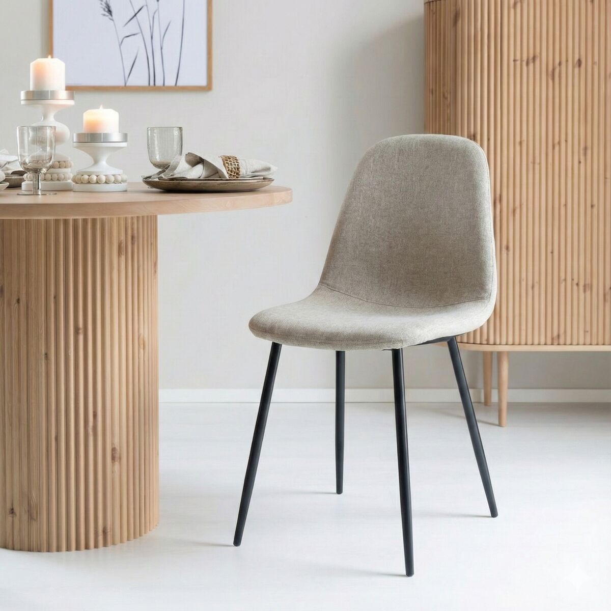 Furia tuoli hiekka UF821-02 , mustat jalat - veke.fi