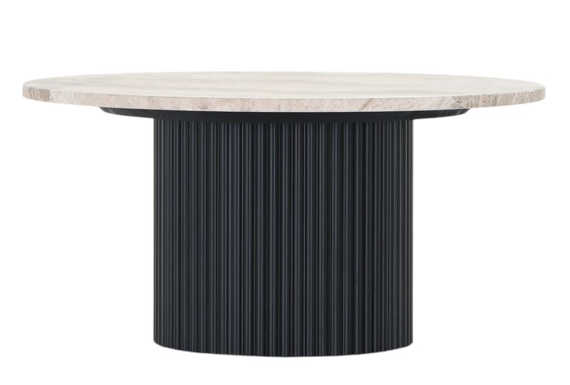 Taimi pyöreä sohvapöytä Ø80 cm marmori matta latte/hiili - veke.fi