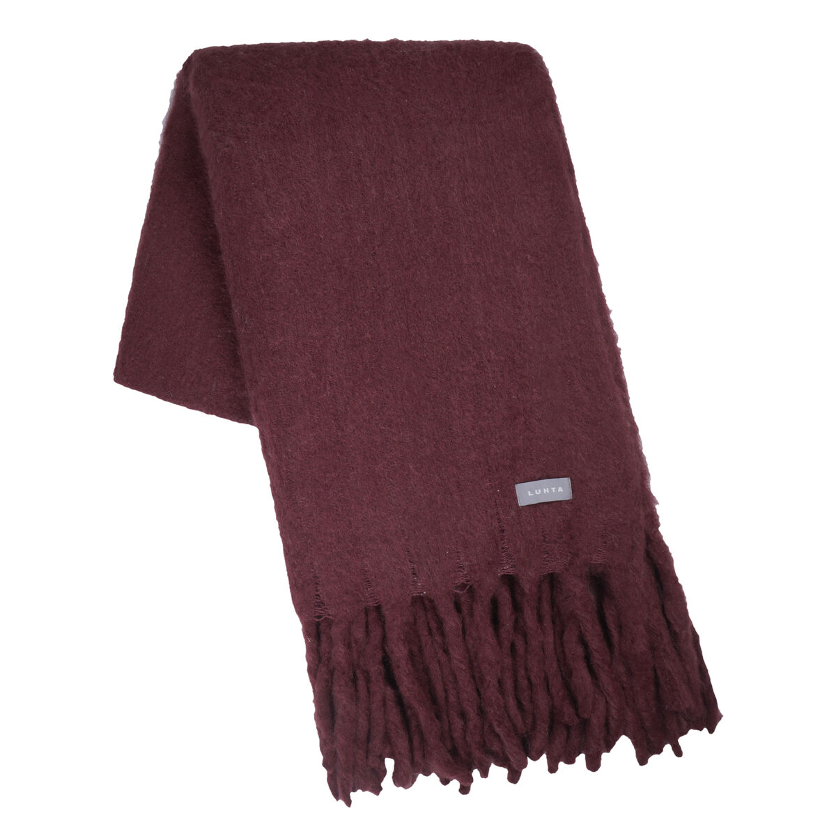 Luhta Laakso torkkupeitto 120x150 cm viininpunainen - veke.fi