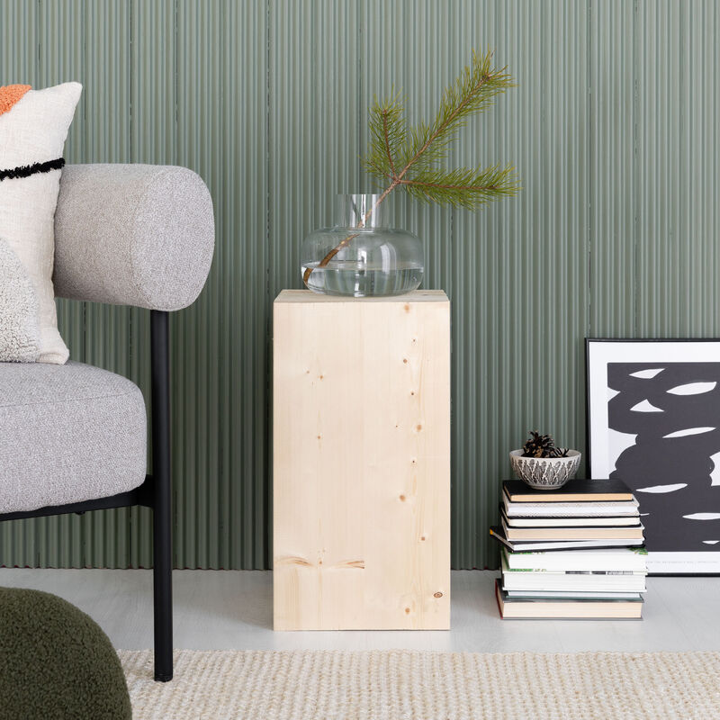 Palkki jakkara/apupöytä 50x27x27 cm - veke.fi