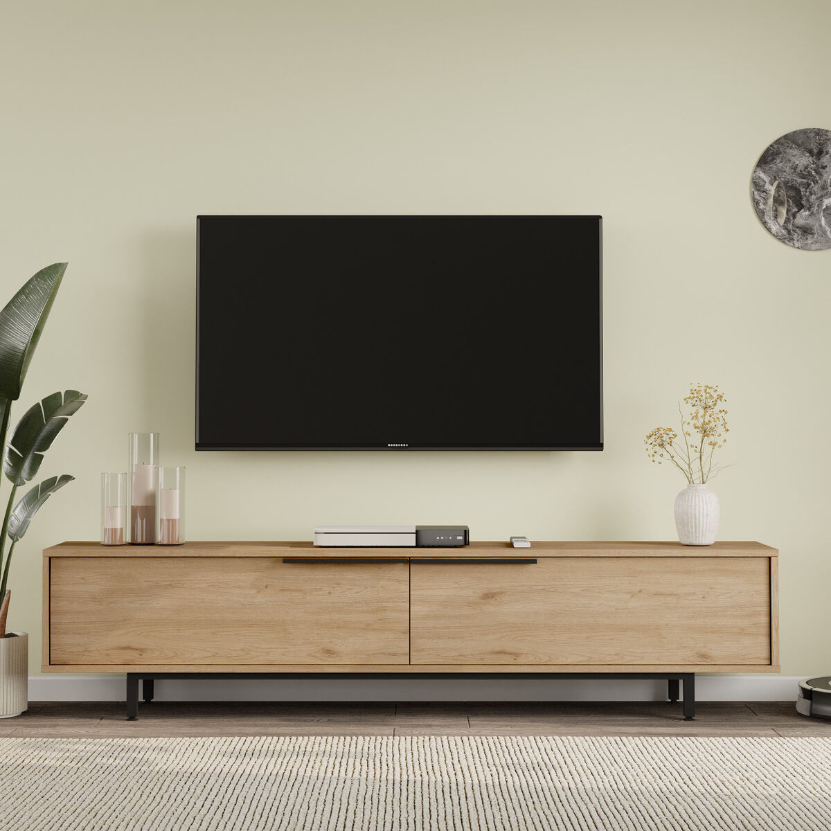 Kuusio tv-taso 200x36x45 cm tammi | Veke