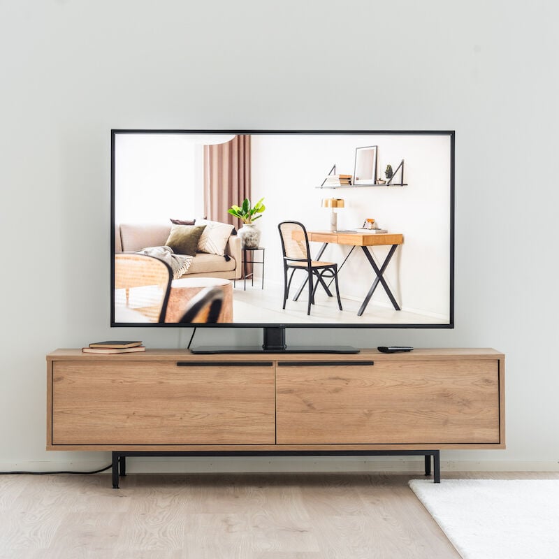 Kuusio tv-taso 160x36x45 cm tammi, KASATTU, asiakaspalautus | Veke